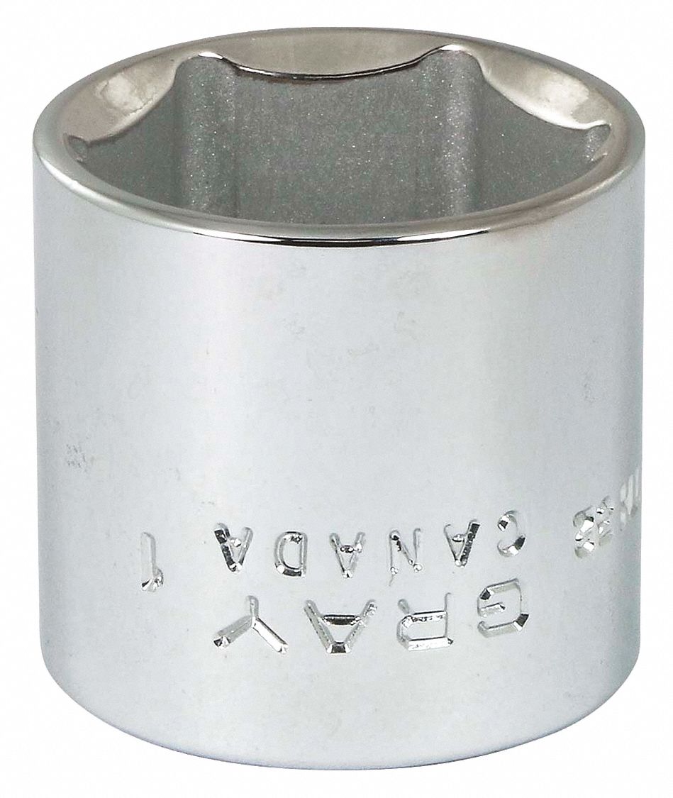 GRAY TOOLS SOCKET 1INX3/8IN DR 6 PT REG CHROME - Sockets - GRTTH32 ...