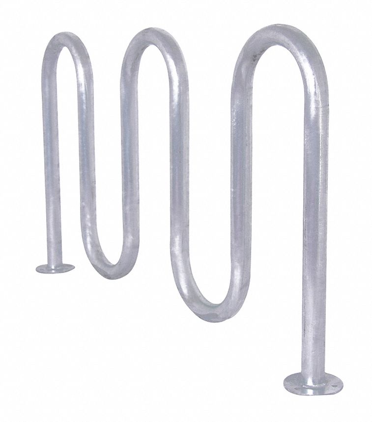 Bike Rack,Curved,7-Bike,63 in,Surface - Grainger