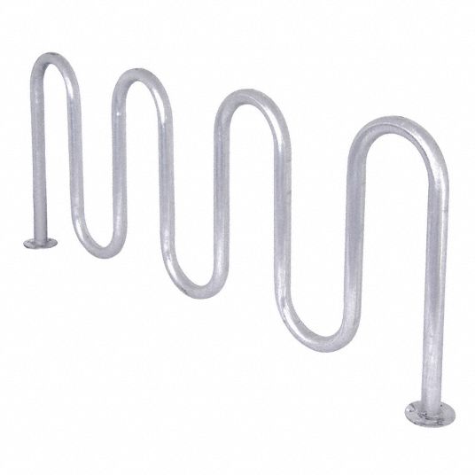 Bike Rack,Curved,9-Bike,87 in,Surface - Grainger