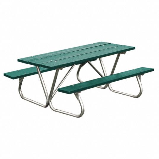 ULTRASITE, Vandal Resistant Resinwood, Green, Picnic Table - 13R069|PB ...