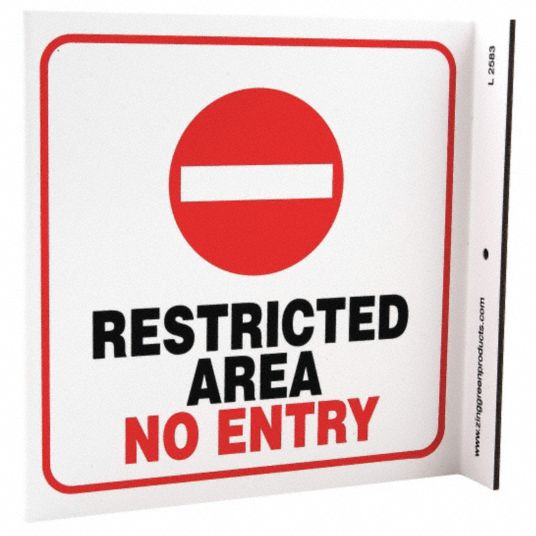 Plastic, Mounting Holes Sign Mounting, Entrance Sign - 13R214|2583 ...