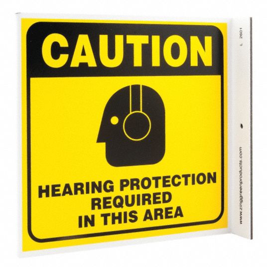 Plastic, Mounting Holes Sign Mounting, Caution Sign - 13R232|2601 ...