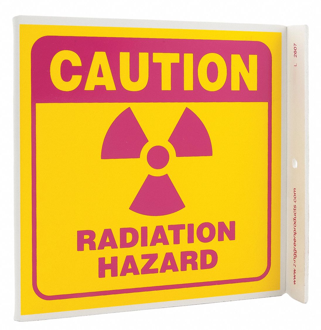 Plastic, Mounting Holes Sign Mounting, Caution Radiation Sign - 13R238 ...