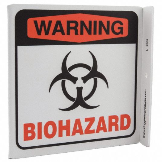 Plastic, Mounting Holes Sign Mounting, Warning Biohazard Sign - 13R240 ...