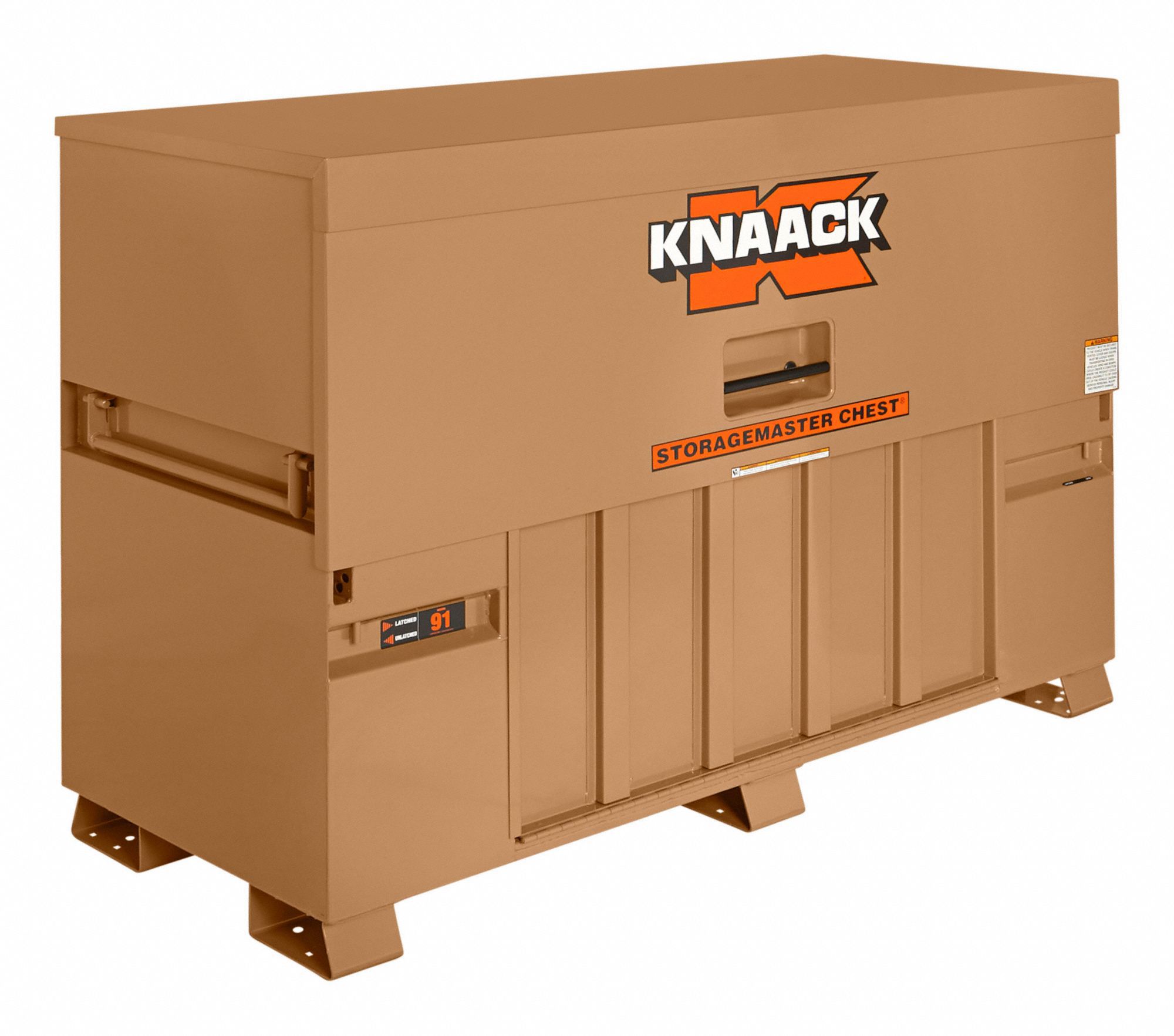 KNAACK, 72 in W x 30 in D x 49 in H, 57.5 cu ft, Piano-Style Jobsite ...