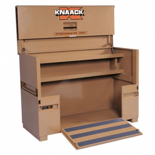 KNAACK Piano-Style Jobsite Box: 72 in Overall Wd, 30 in Overall Dp, 49 ...