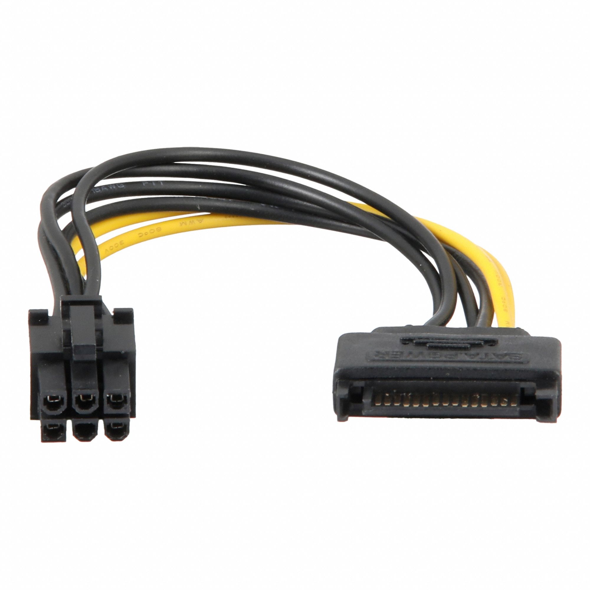 MONOPRICE, 15-Pin SATA Male to 6-Pin PCI Express Card Female Connection ...
