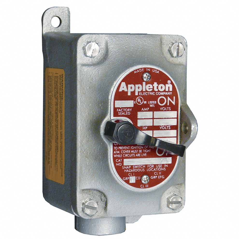 APPLETON ELECTRIC Interruptor Basculante, 20, 2Postos - 13V003 | EDS218 ...