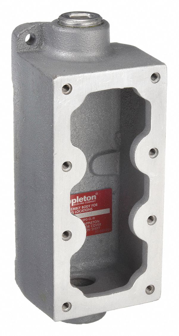 APPLETON ELECTRIC, Aluminum, 1/2 in Hub Size, Mounting Body - 13U963 ...