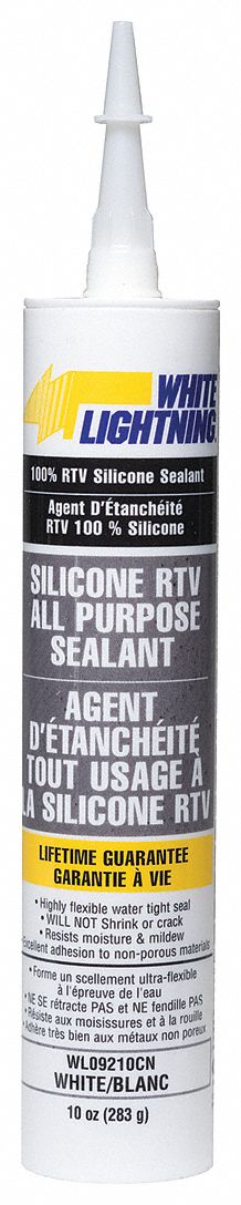 WHITE LIGHTNING SILICONE RTV ALL PURPOSE WHT - Silicone Caulks ...