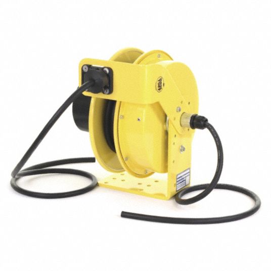 KH INDUSTRIES Retractable Cord Reel, 600V AC, Flying Lead, 30 ft ...