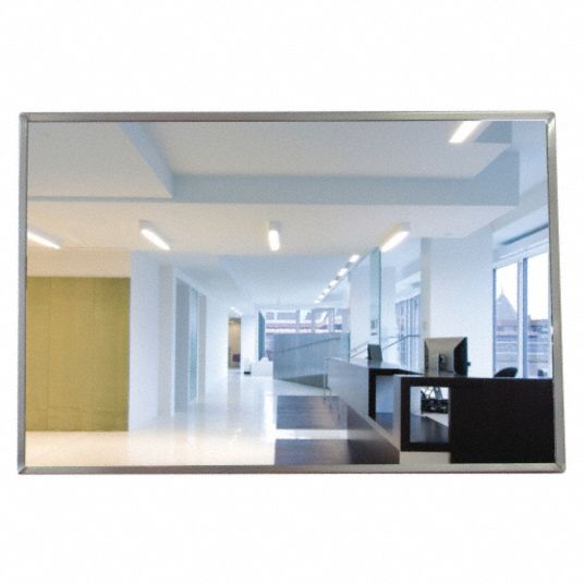 Acrylic, 24 in x 36 in, Flat Mirror - 1CZA3|FM-24X36-GB-SVL - Grainger