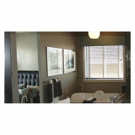 Glass, 24 in x 36 in, Frameless Flat Mirror - 13W017|FMGL-24X36-NF ...