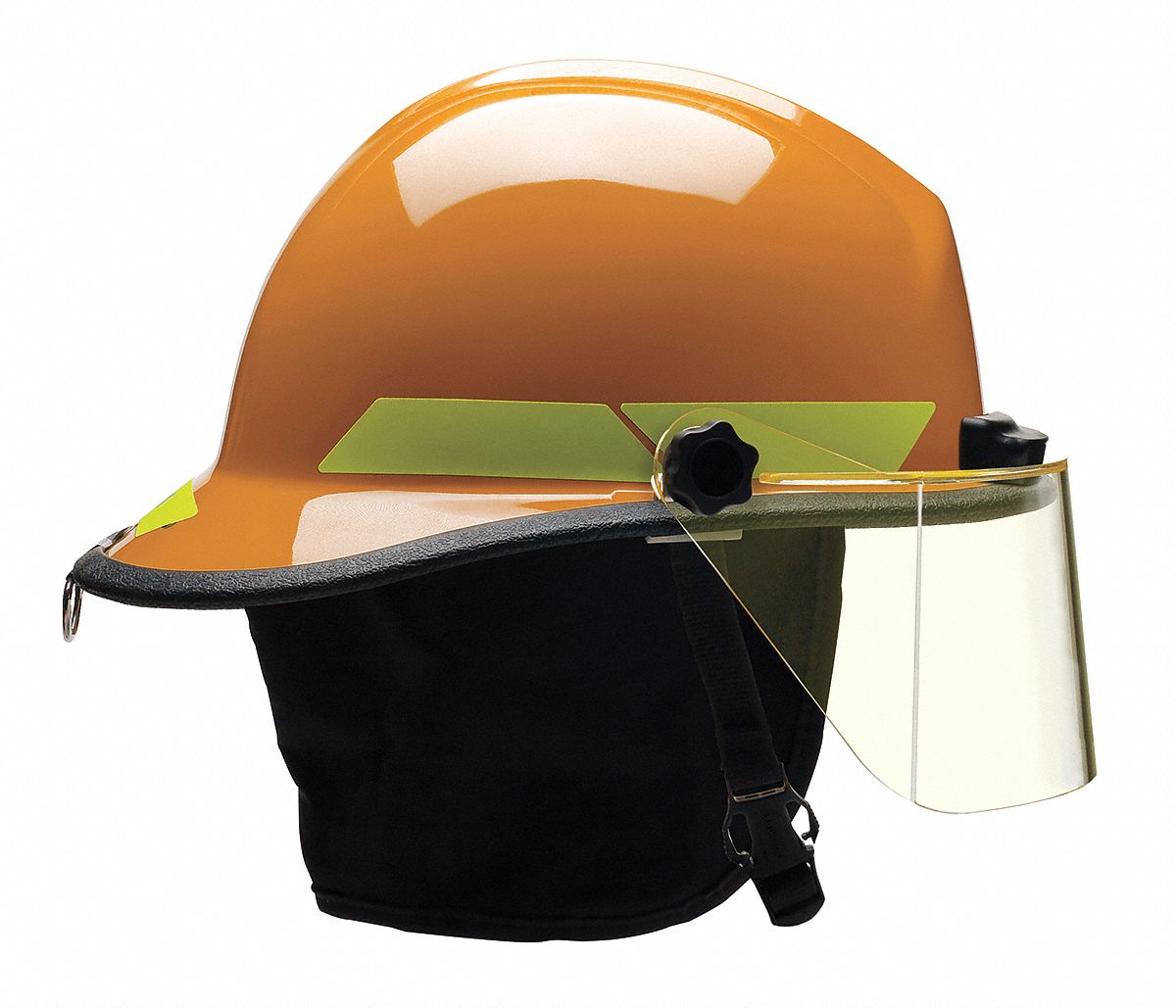 BULLARD Orange Fire Helmet, Shell Material: Thermoplastic, 6-Point Sure ...