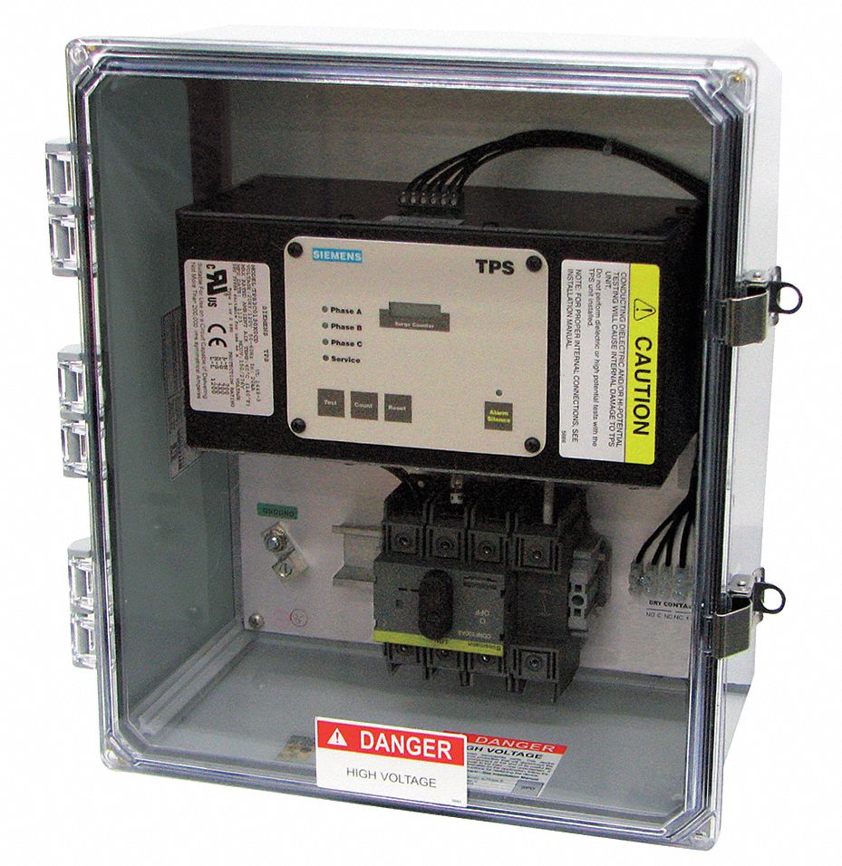 SIEMENS, Three Phase, 277/480V AC Wye, Surge Protection Device - 13W844 ...