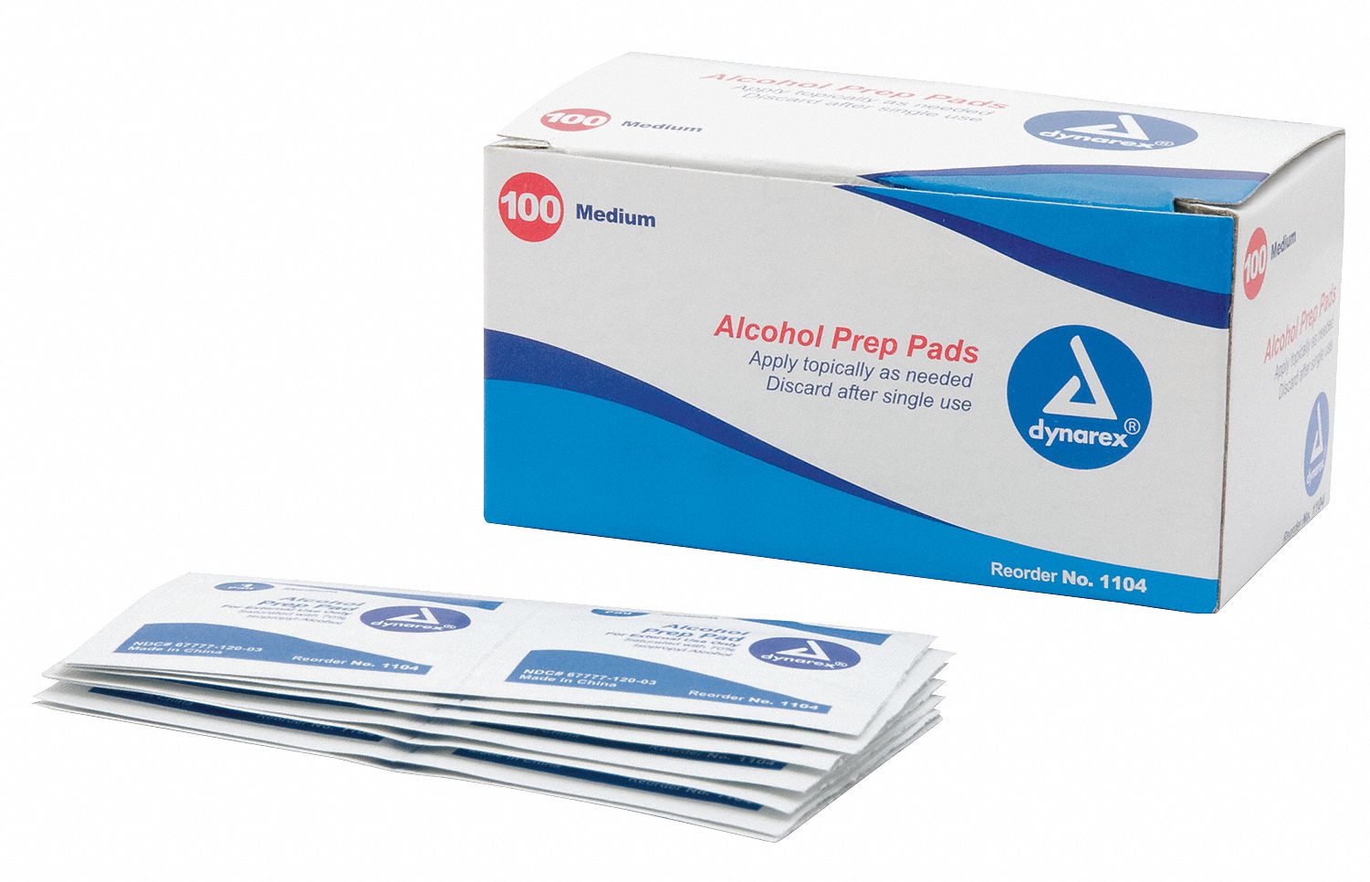 Alcohol Pads, Wipes, Box, Wrapped Packets, 2-1/2", PK 100 - Grainger