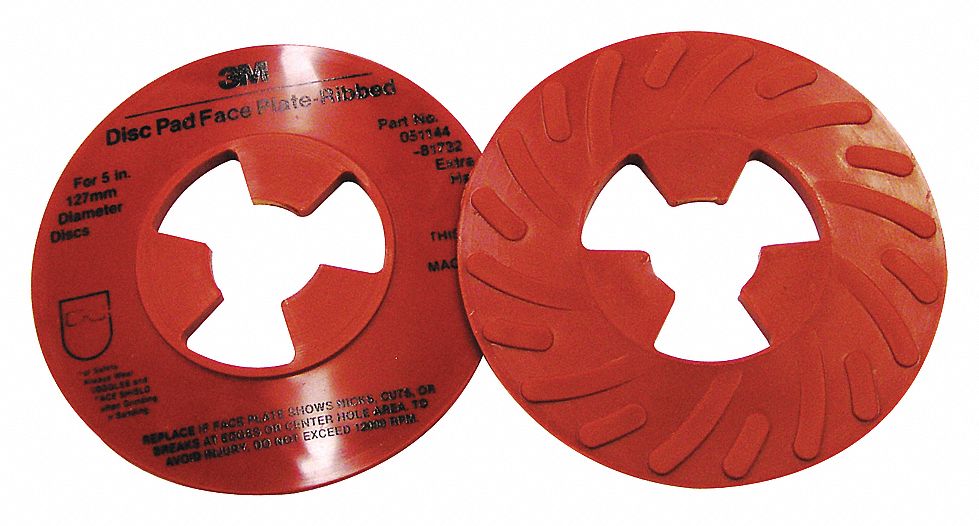 3M PAD BACKUP RIBBED X HARD 5IN - Disc Pad Face Plates and Hubs ...