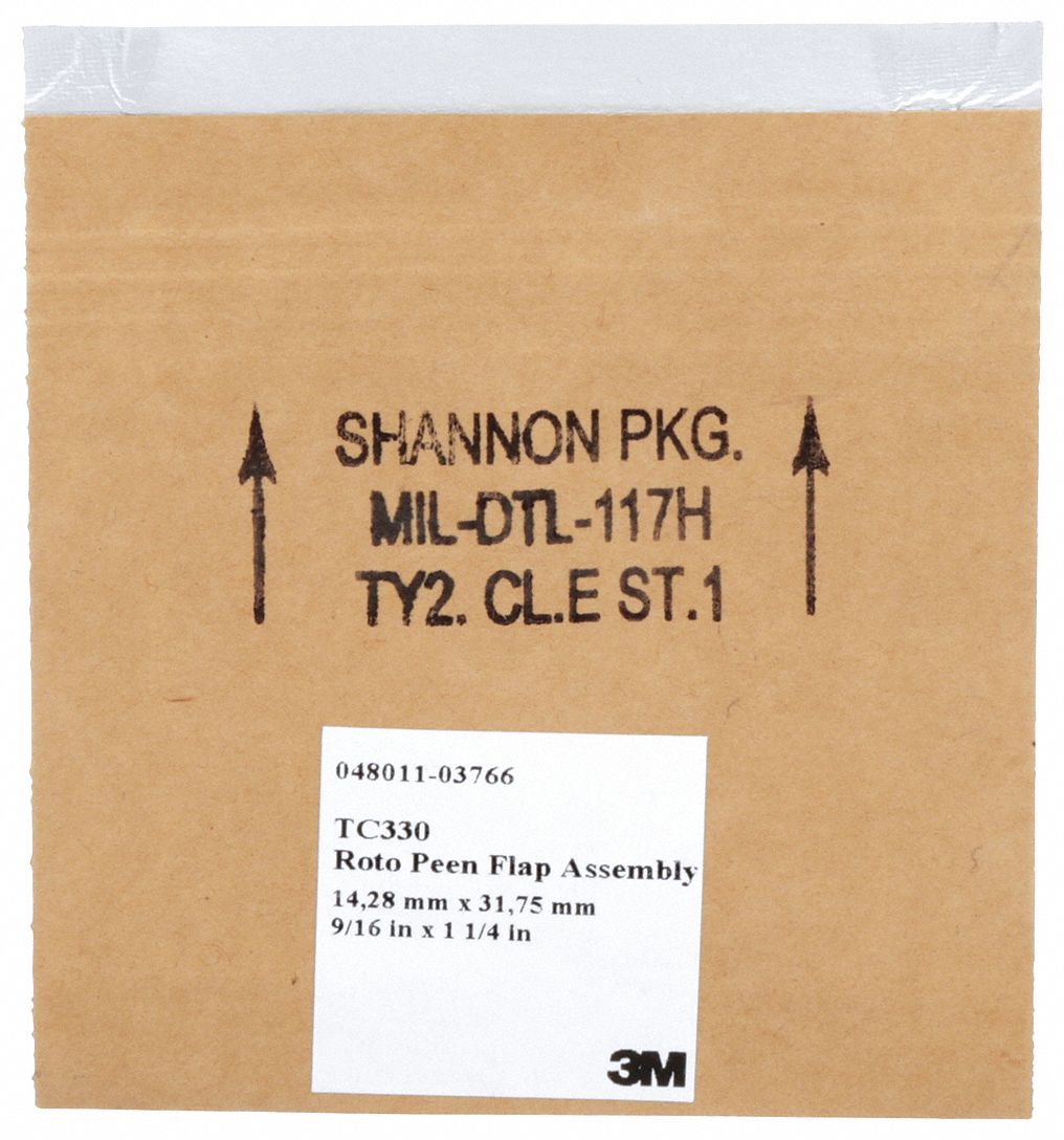 3M ROTARY FLAP PEEN ASSEMBLY, 9/16 IN W X 1¼ IN L, TUNGSTEN CARBIDE, 10 ...