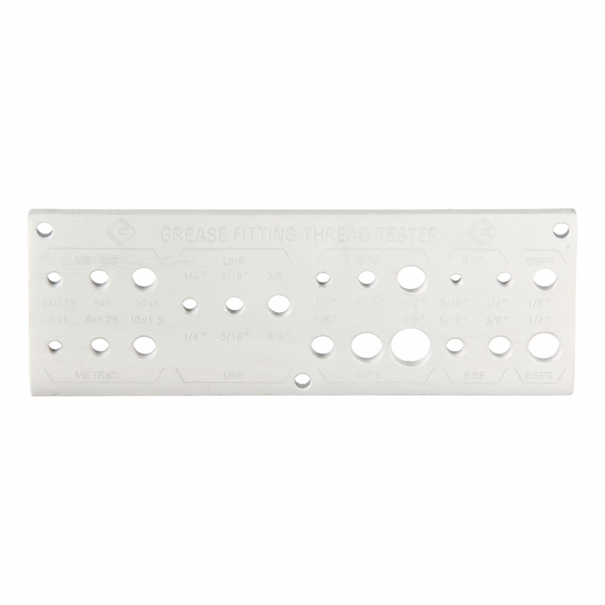 Grease Fitting Thread Tester,Aluminum - Grainger