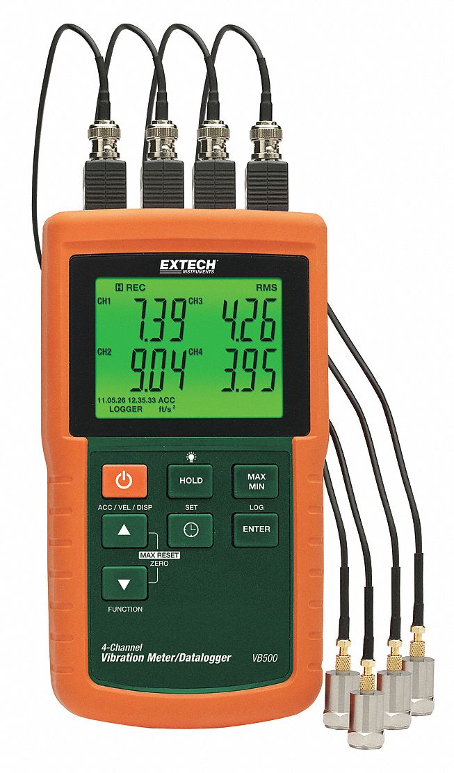 4 Channel Vibration Datalogger - Grainger