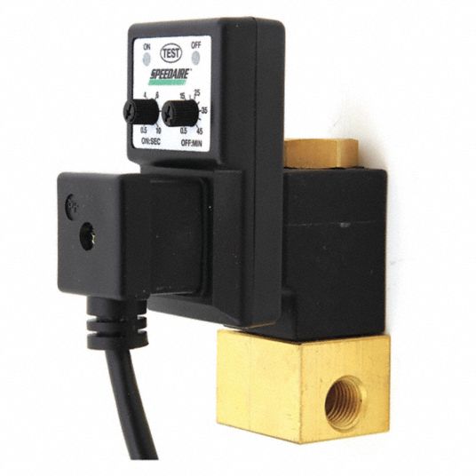 SPEEDAIRE, 1/4 in NPT Pipe, 1/4 in Drain, Timed Electric Auto Drain ...