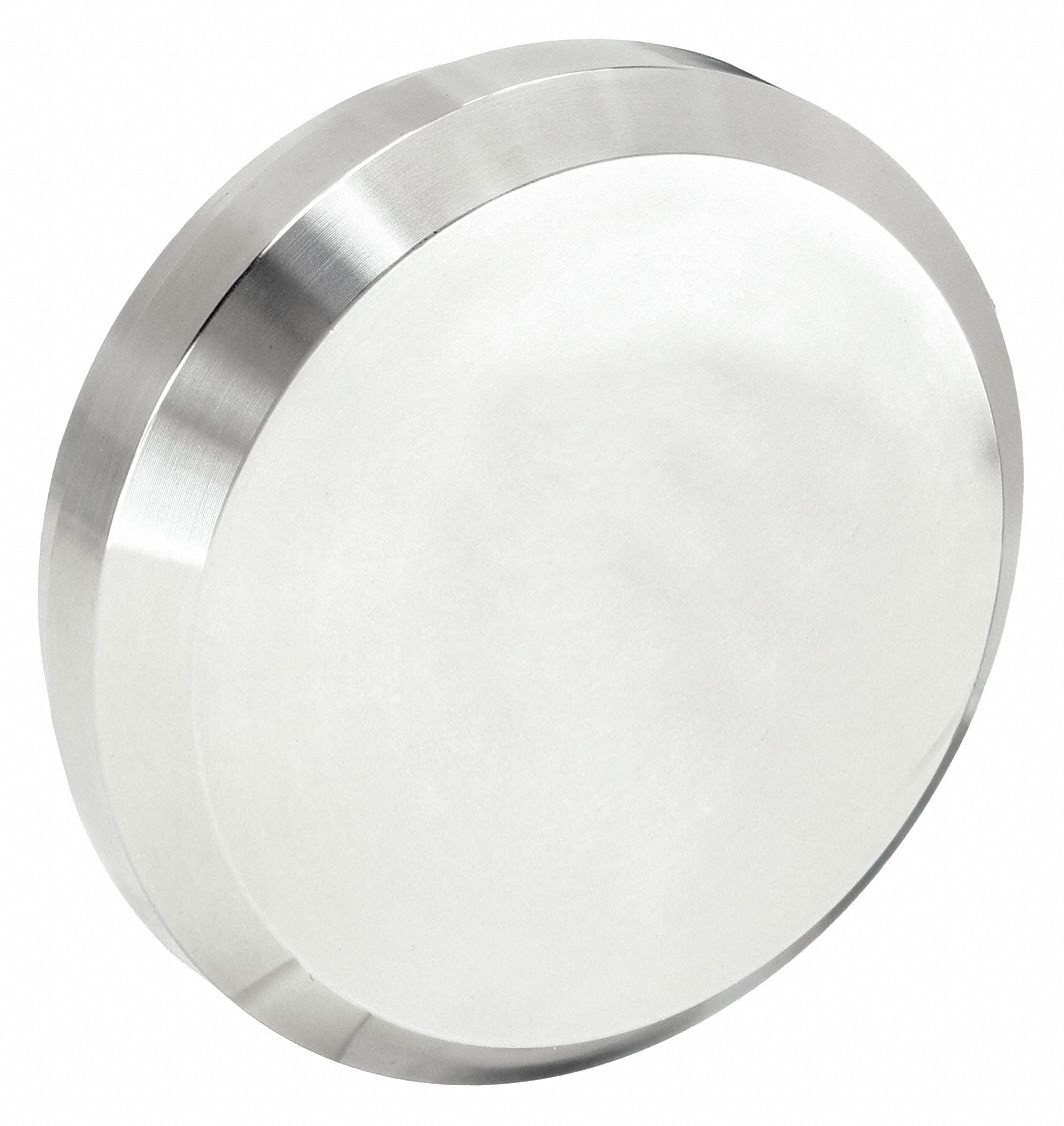 Cap, 1 in OD Size, Sanitary Fitting Cap - 13Y408|16A1.0 - Grainger
