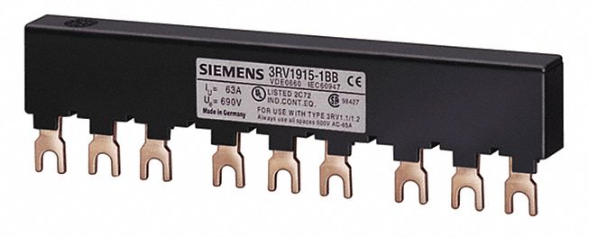 SIEMENS Three Phase Comb Bus Bars, For Use With Series 3RV, S0 and S00 ...
