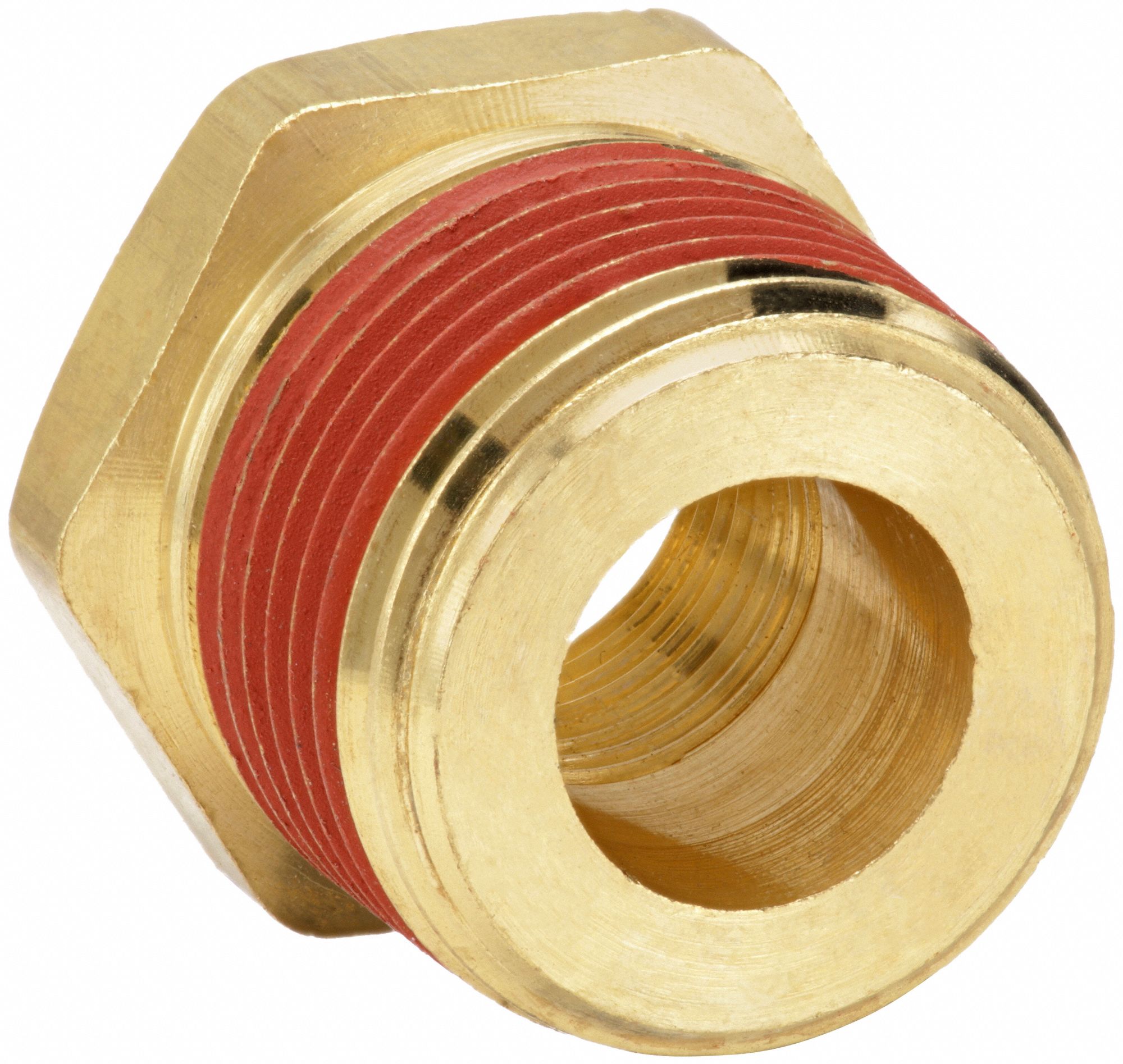 Brass, 1/2 in x 1/8 in Fitting Pipe Size, Reducing Bushing - 13Y757 ...