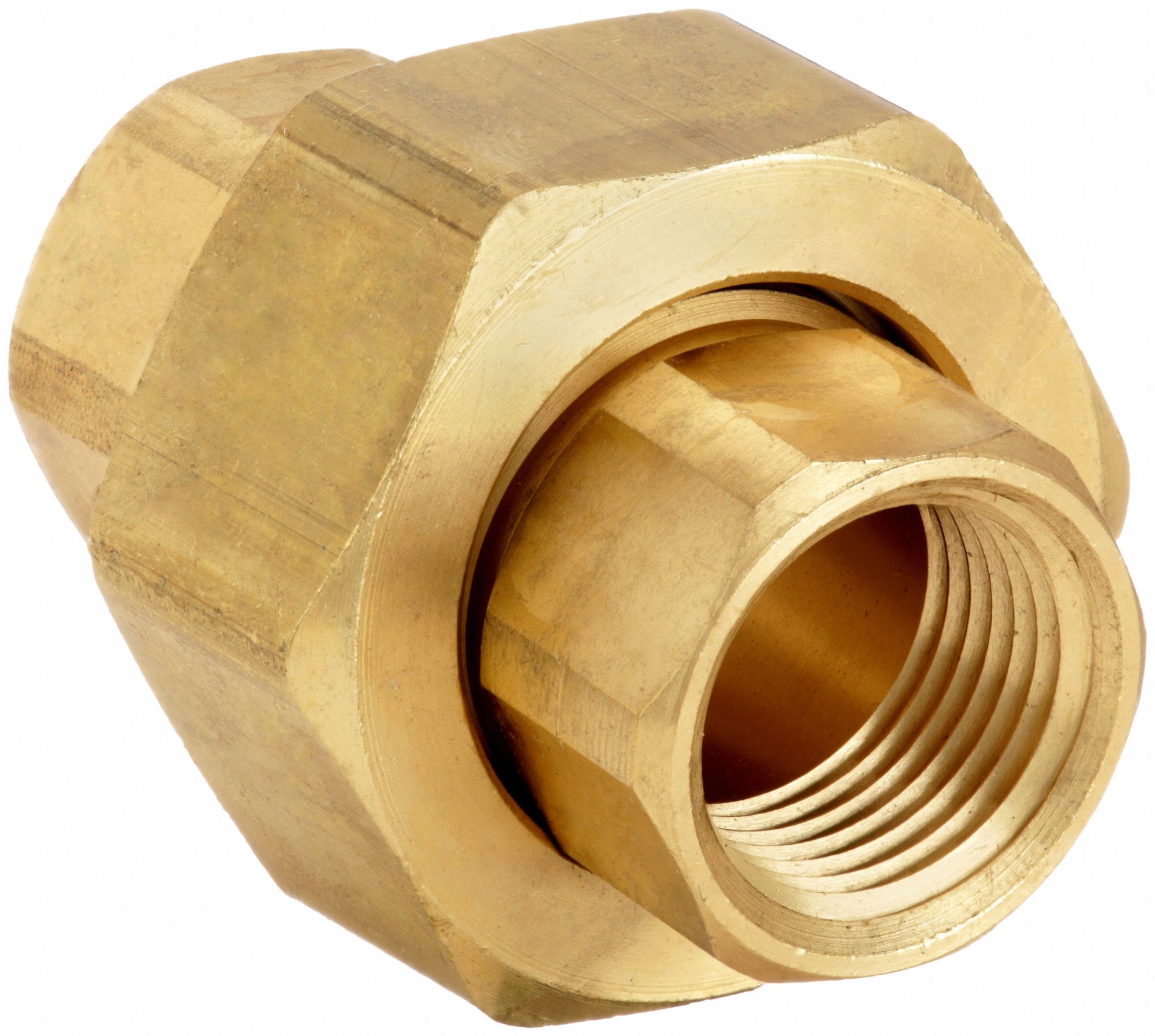 PARKER Union: Brass, 1/4 in x 1/4 in Fitting Pipe Size, Female NPT x ...