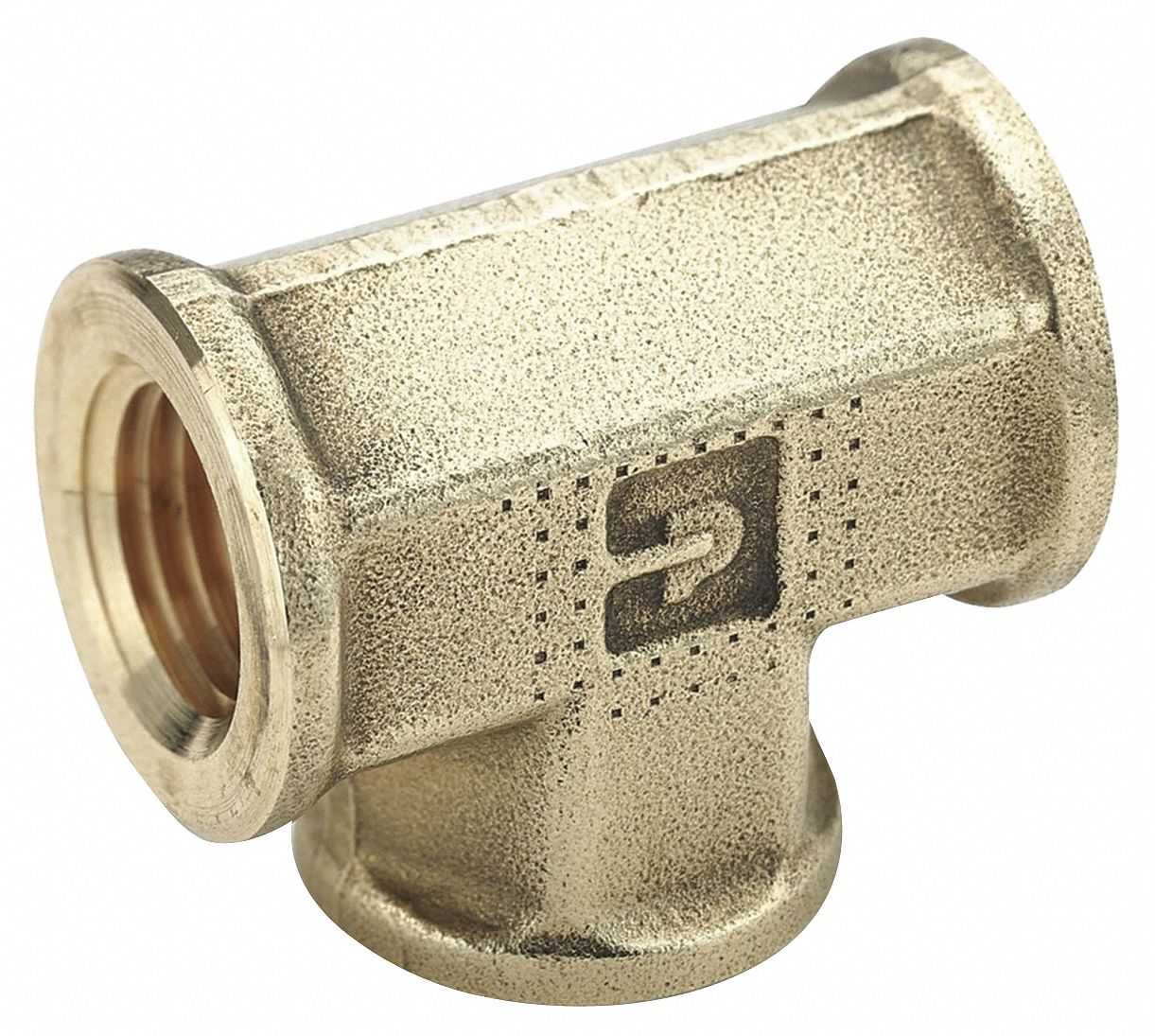 PARKER Female Union Tee: Brass, 1/2 in x 1/2 in x 1/2 in Fitting Pipe ...