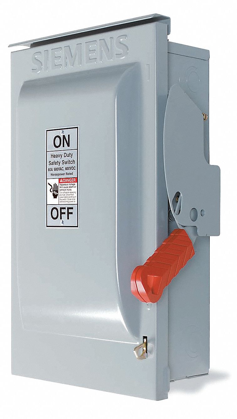 Safety Switch, Nonfusible, Heavy, 600V AC Voltage, Single or Three ...