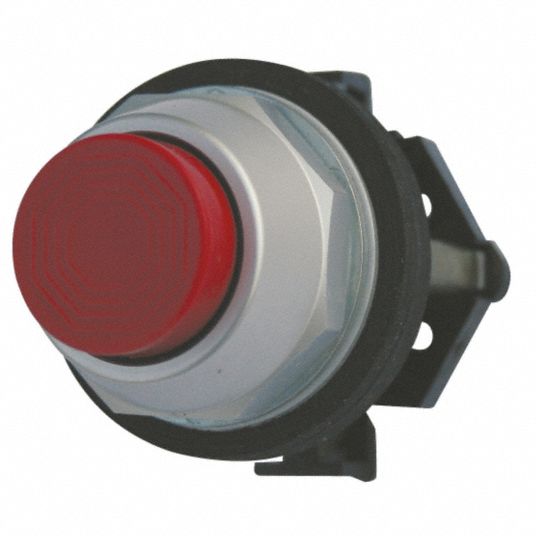 EATON, Red, 30 mm Mounting Size, Extended Push Button - 13Z558|HT8ABR ...