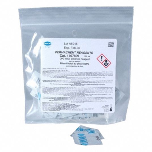 HACH, 5 mL Volume, Powder, DPD Total Chlorine Reagent - 897Z11|1407699 ...