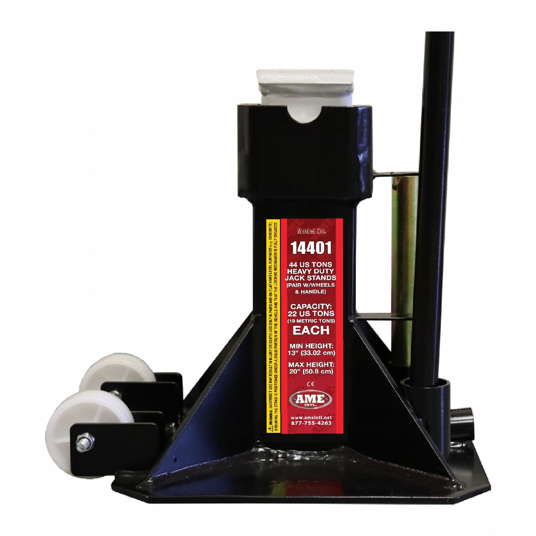 AME, Pin Locking Hand Lifted, 22 ton Load Capacity, Jack Stand - 829X24 ...
