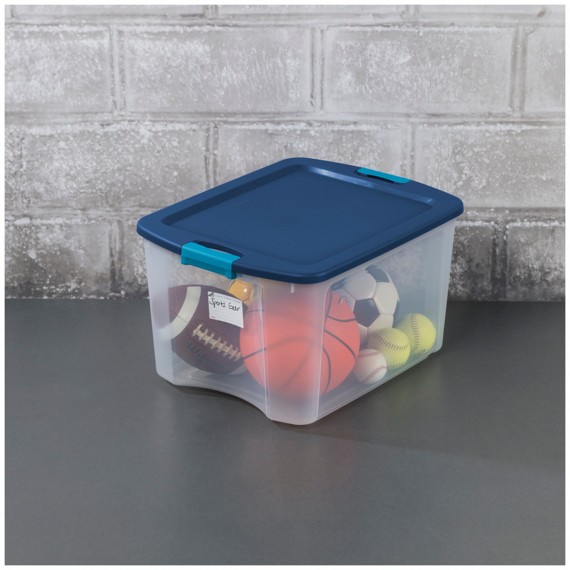 STERILITE Storage Tote: 18 gal, 23 5/8 in x 18 5/8 in x 13 5/8 in ...