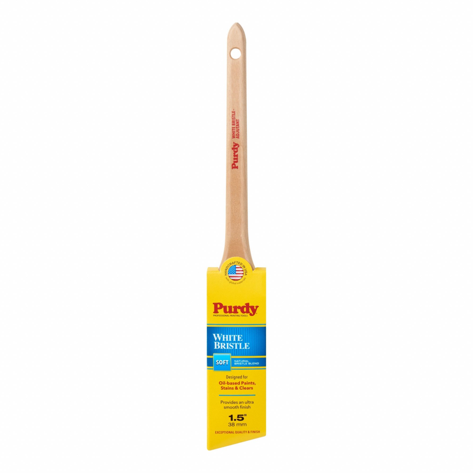 PURDY, Angle Sash Brush, 1 1/2 in, Natural White Paint Brush - 394NM3 ...