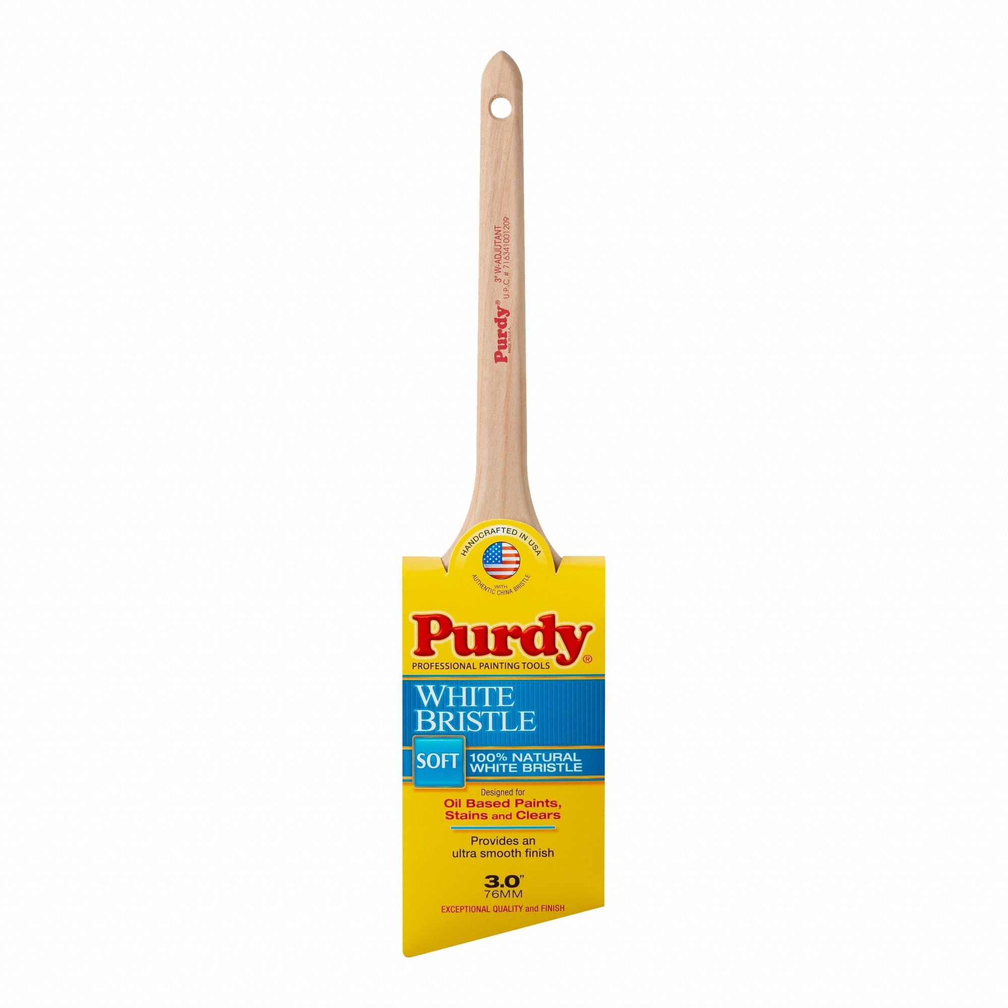 PURDY, Angle Sash Brush, 3 in, Natural White Paint Brush - 394NM2 ...