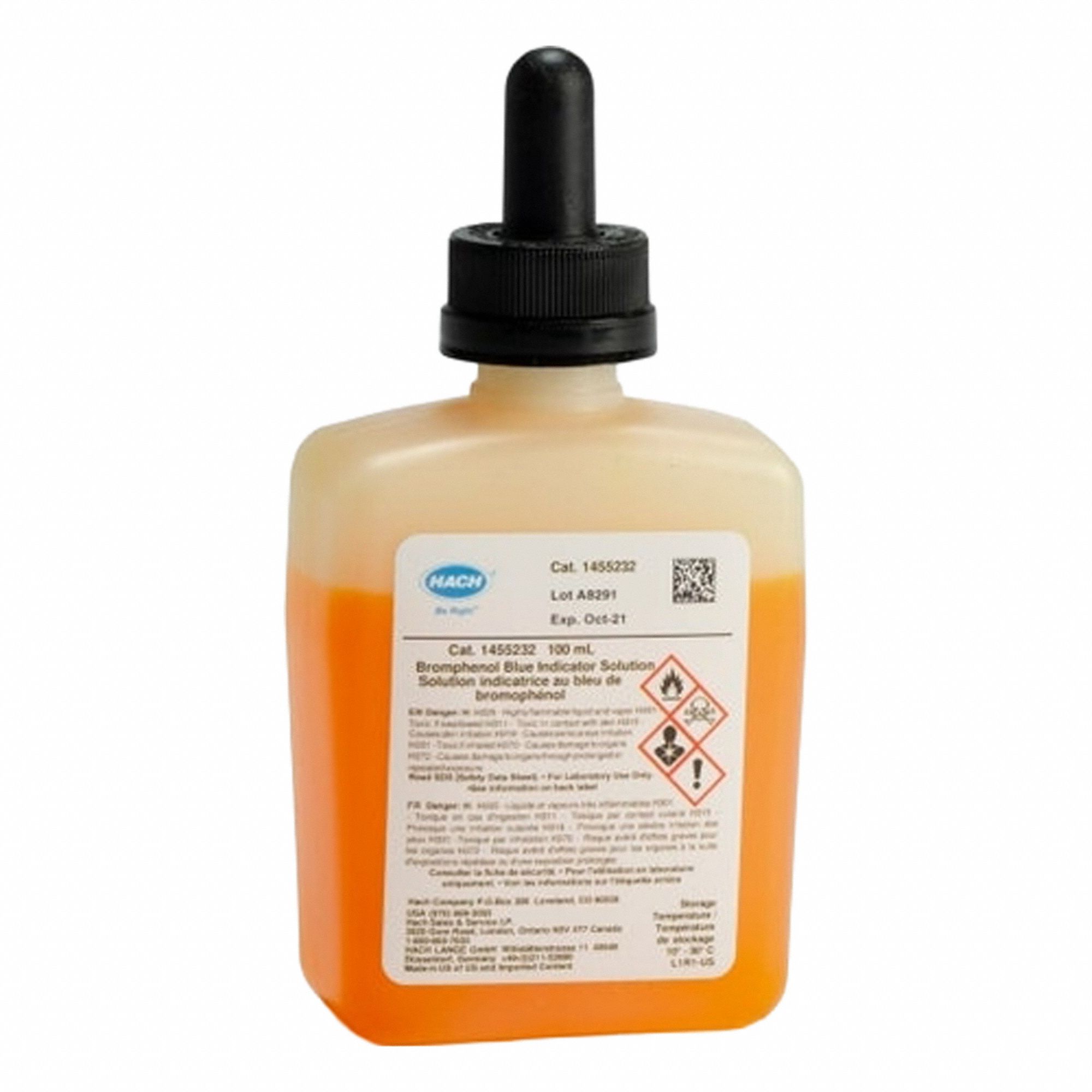 HACH, 100 mL Volume, Liquid, Bromphenol Blue Indicator Solution ...
