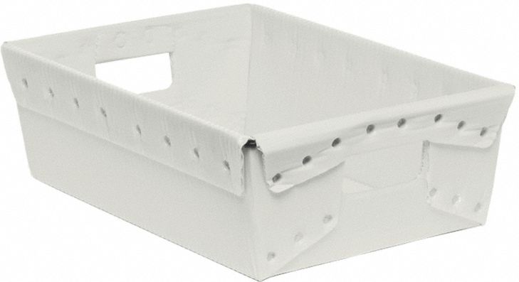 0.8 cu ft, 18 3/8 in x 13 1/4 in x 6 in, Tote - 877Y77|1468 WHITE ...