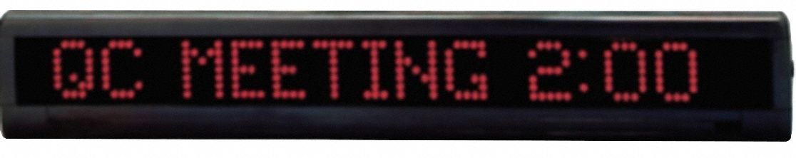 ALPHA, Indoor, 1 Faces, LED Message Sign - 830L81|10261211 - Grainger