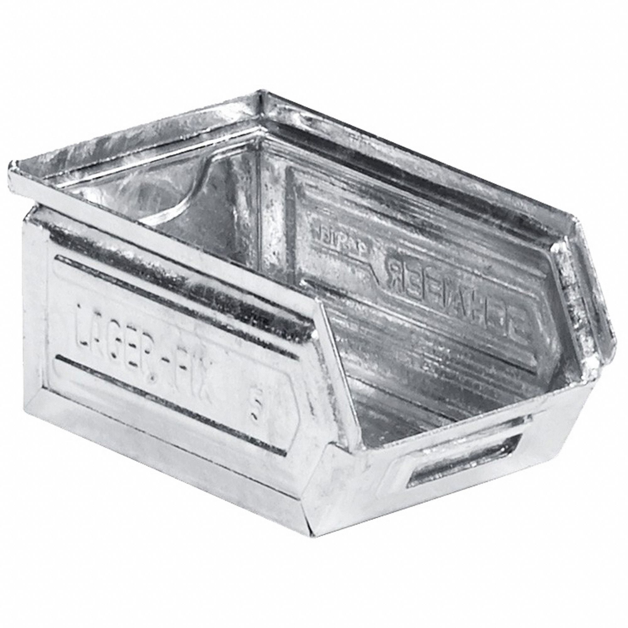 SSI SCHAEFER, 4 in x 6 5/8 in x 3 in, Silver, Stacking Bin - 4VL39|147 ...