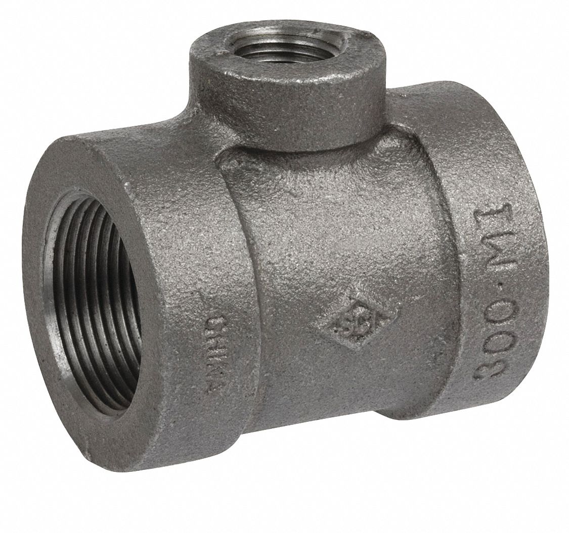 Iron, NPT x Female NPT x Female NPT, Reducing Tee - 147U44|0810509141 ...