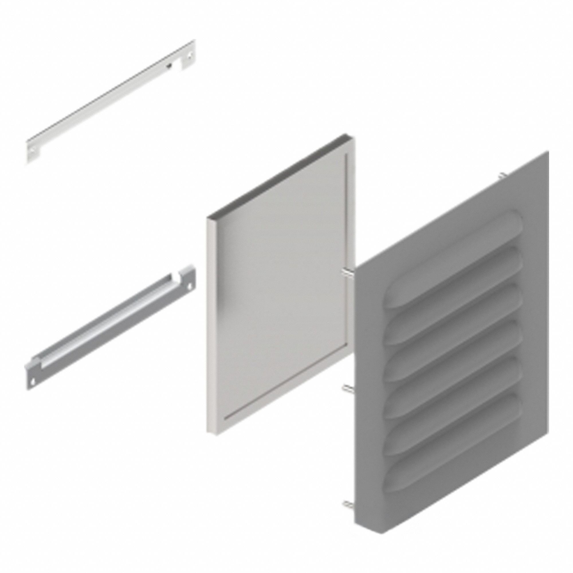 Type 3R Louver Kit 5x6, Steel/Gray - 846GD2|1481L3R56GY - Grainger