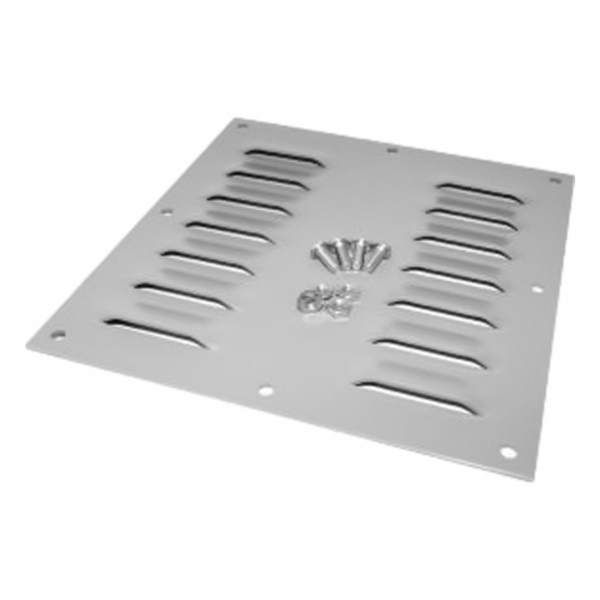 HAMMOND MANUFACTURING, Louver Vent Plate, 14 ga. Steel, Louvered Vent ...