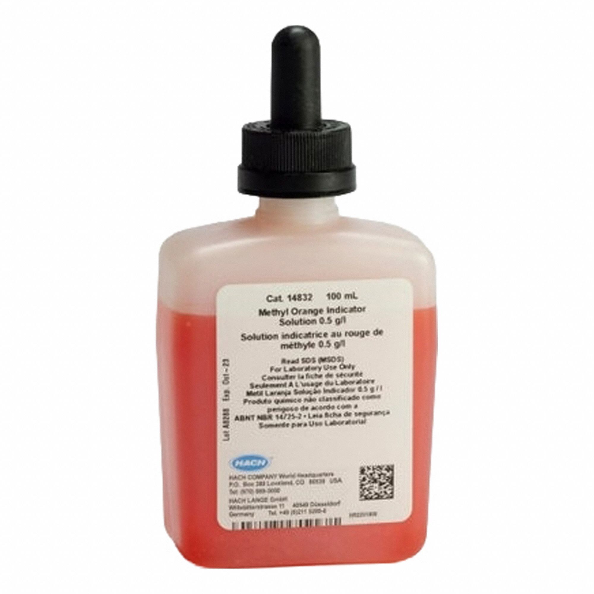 HACH, 100 mL Volume, Bottle, Methyl Orange Indicator Solution - 897ZK2 ...