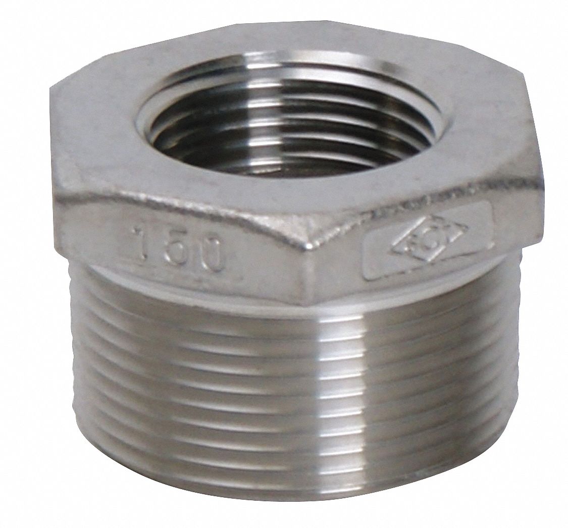 Stainless Steel, NPT x Female NPT, Hex Bushing - 148H83|4381034840 ...