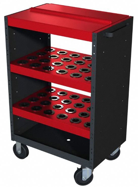 HUOT, For BT30/CAT30 Taper, 48 Compartments, CNC Tool Storage - 824YE6 ...