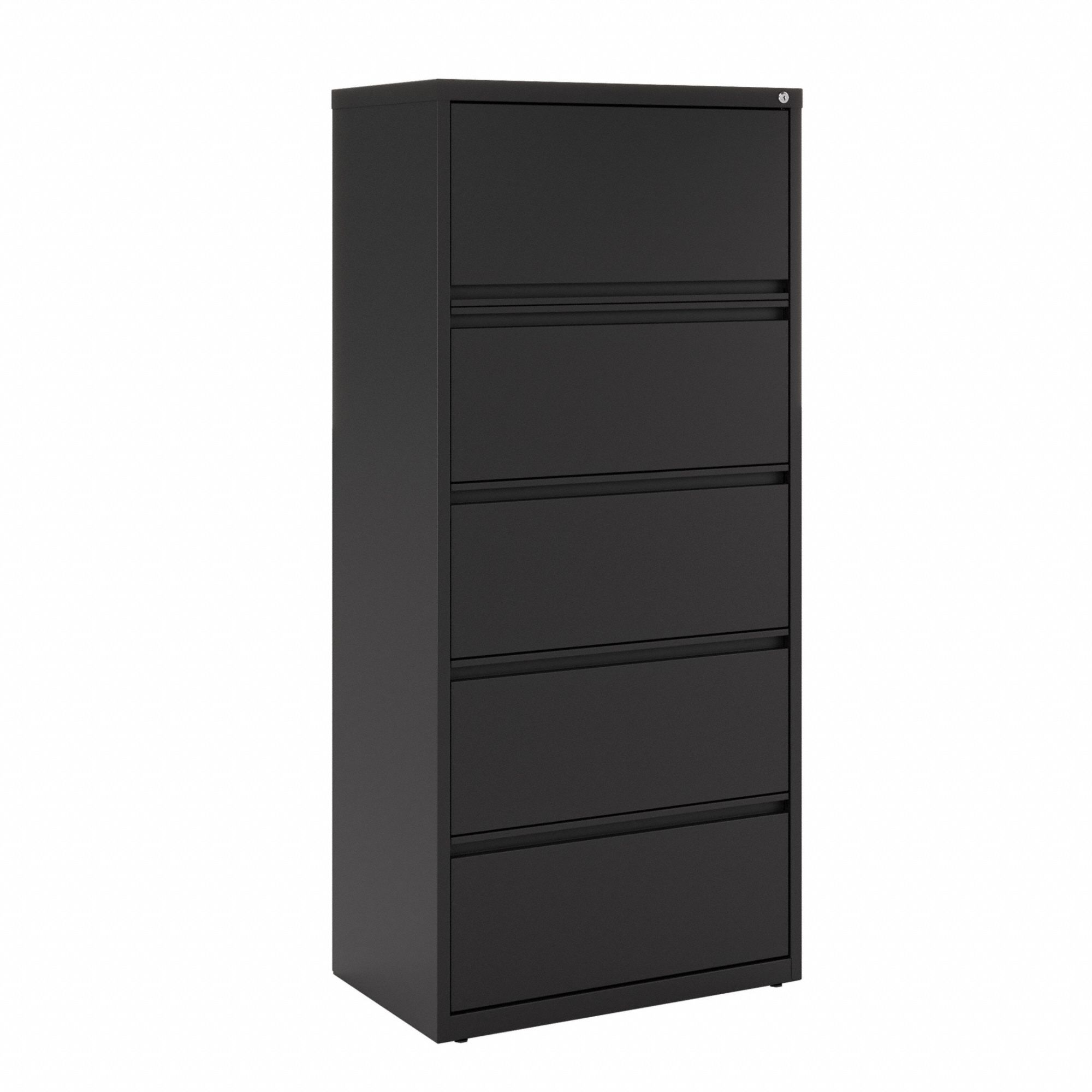 HIRSH, Black, 5 Drawers, Lateral File Cabinet - 48YC03|14980 - Grainger