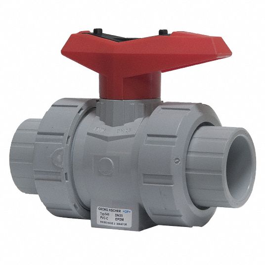 Ball Valve, CPVC, Inline True Union, 2-Piece, Pipe Size 4 in ...