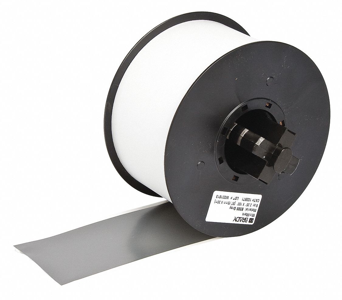 2 1/4 in x 100 ft, Vinyl, Continuous Label Roll - 14A539|113219 - Grainger